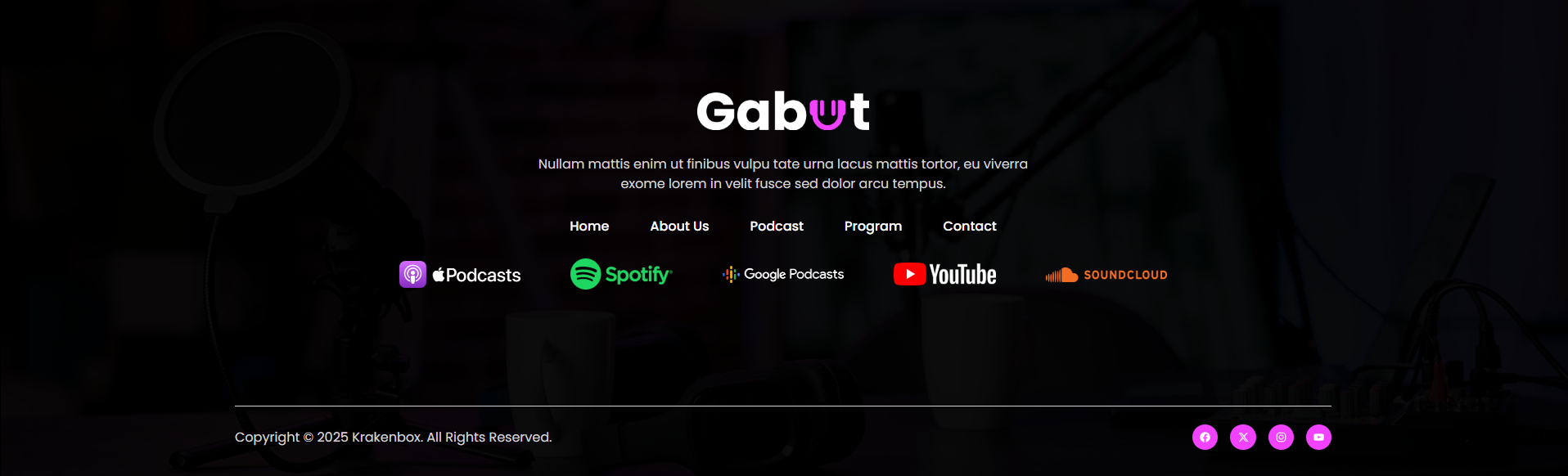 Gabut - Podcaster Elementor Template Kit by Krakenbox | ThemeForest